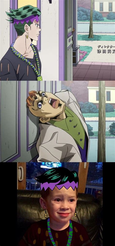 Smiling Cartoon Character With Shaved Head Jojos Bizarre Adventure