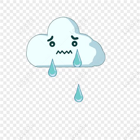 비가 오는 구름이 울었다 Png 일러스트 무료 다운로드 Lovepik