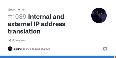 Internal And External Ip Address Translation · Issue 1089 · Ajnart