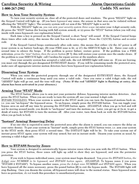 Carolina Security And Wiring Caddx Nx Series Operation Manual Pdf Download Manualslib