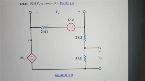 Solved Find V In The Circuit In Fig P Figure Chegg