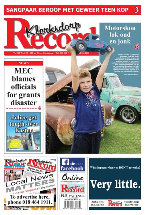 Klerksdorp Record April 14 2023 Digital DiscountMags Com