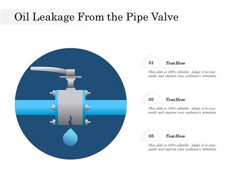 Oil Leakage From The Pipe Valve Presentation Graphics Presentation PowerPoint Example