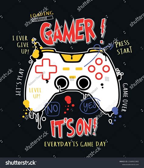 Vector Illustration Stylized Video Game Controller Stock Vector