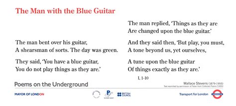The Man With The Blue Guitar Poems On The Underground