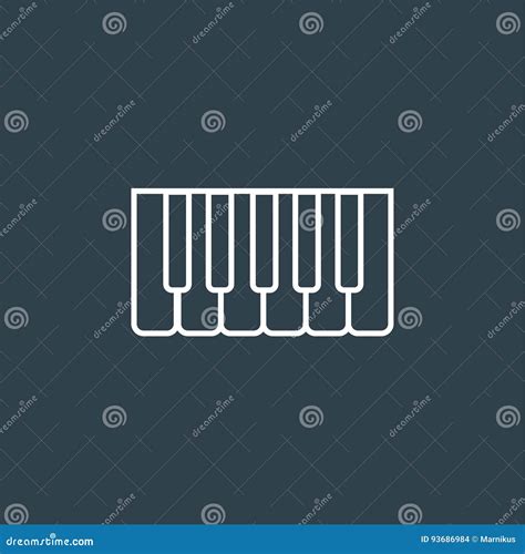 Octave Piano Keys Icon Stock Vector Illustration Of Element 93686984