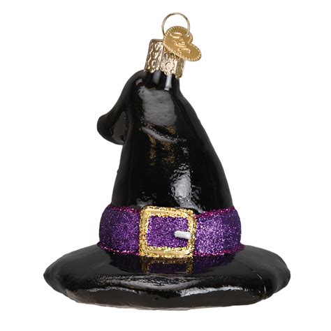 Witchs Hat Glass Ornament Halloween Ornament