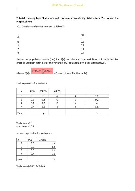 Tutorial Week 4 Covering Topic 3 New Solutions 1 Tutorial Covering