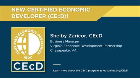 Shelby Zaricor Cecd On Linkedin Cecd Iedc Economicdevelopment