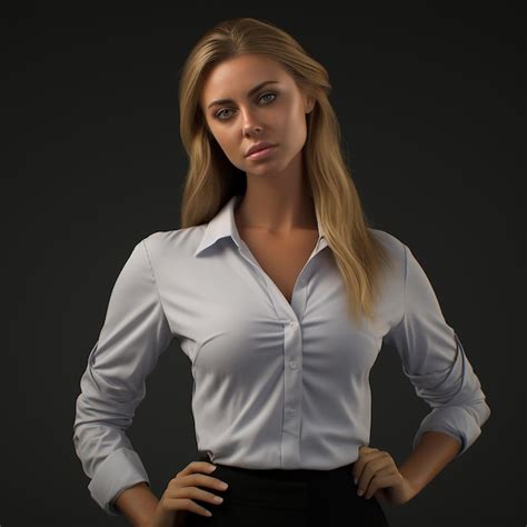 Premium Photo 3d Rendered Young Female Australian Model With Blouse Portrait