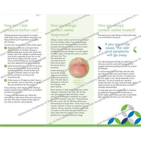 Allergic Contact Rashes Pamphlet Aad Shop