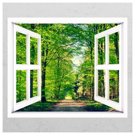 Tm981 푸른숲속으로가는입구창문그림액자디자인시트지데코시트지포인트시트지이미지시트지뮤럴시트지뮤럴창문액자출력액자