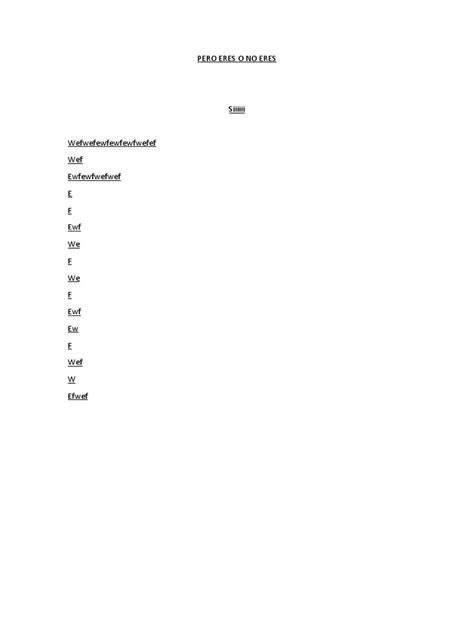 Pero Eres O No Eres Pdf