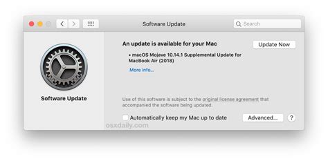 Supplemental Update For New MacBook Air 2018 Released