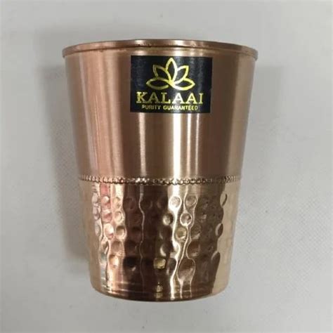 Hammered Round Copper Lassi Glass For Home 180ml At Rs 150 Piece In