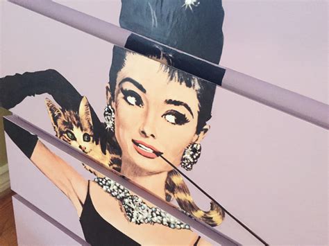 Makeover An Ikea Dresser With Mod Podge An Audrey Hepburn Poster