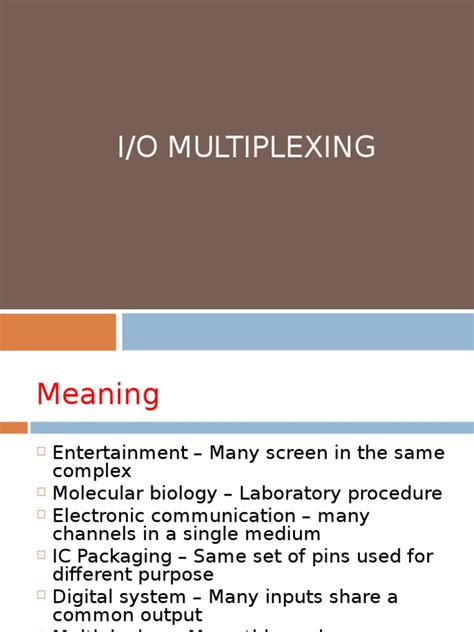 Io Multiplexing Pdf Operating System Technology Data Transmission