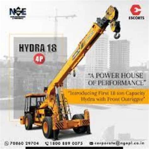 Escorts Hydra 15 4p At ₹ 2189600 Piece Escorts Hydraulic Crane In