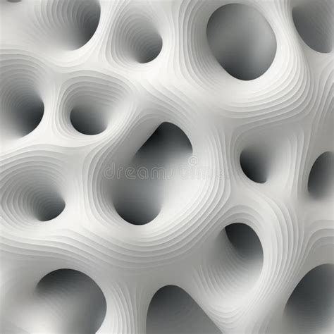 Organic Biomorphic 3d Texture With Porous White Wavy Structure Stock