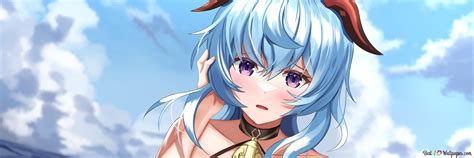 Hot Girl Ganyu At The Beach Genshin Impact 4k Wallpaper Download