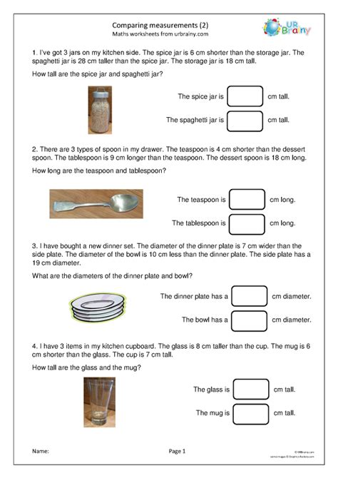 comparing measurements 2 measurement by