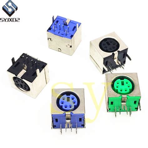 Black Plastic With Shield PS Socket PS Connector P PS Keyboard Mouse Socket China PS