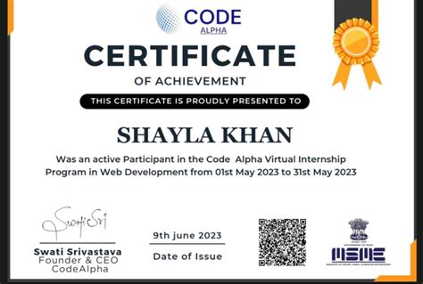 Happy To Share That I Have Received Internship Completion Certificate