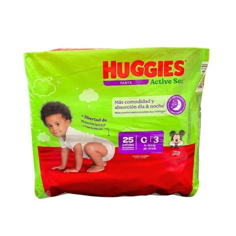 Pañal Huggies Active Sec Pants Xtra Flex G X 25 9 A 125kg Peque Ayuda