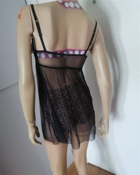 Vintage 1980s Black Open Nuisette Bra Underwire See Gem