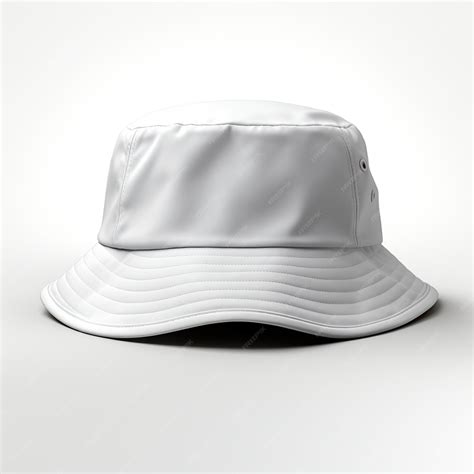 Plain White Bucket Hat Mockup Premium Ai Generated Image