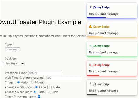 Swipe To Dismiss Toast Notification Plugin JQuery Swipetoast Free