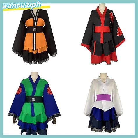 Anime Shippuden Uzumaki Cosplay Costume Sex Reversion Kimono Akatsuki