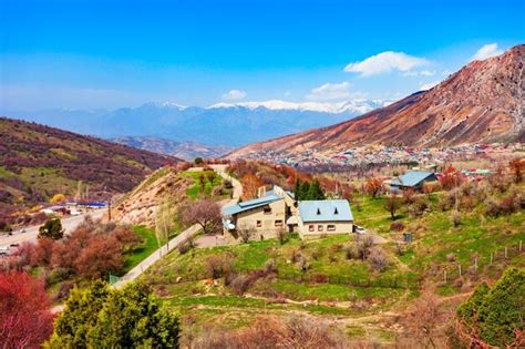 Premium Photo Chimgan Ski Resort Town Uzbekistan