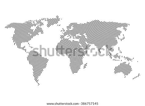 d 추상 세계 지도 행성 선 스톡 벡터 로열티 프리 Shutterstock