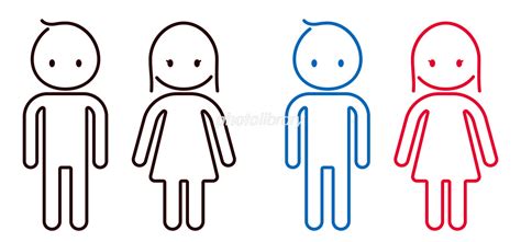 男性と女性 性別記号 マーク アイコン トイレのサイン イラスト素材 6441719 フォトライブラリー Photolibrary