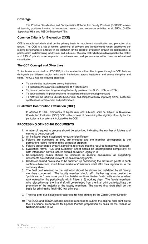 7 A Cycle Final CCE Guidelines 1 1 P A G E Coverage The Position Classification And