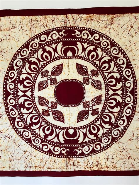 Handmade Sri Lankan Batik Large Wall Hangingtable Cloth 150x226 Cm Etsy