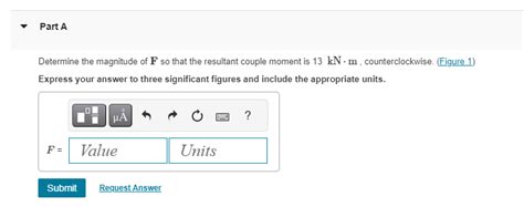 Solved Figure 1 Of 1determine The Magnitude Of F So That The