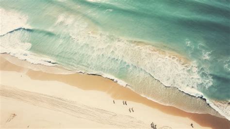 Aerial Beach View Cross Processed Australian Landscapes With