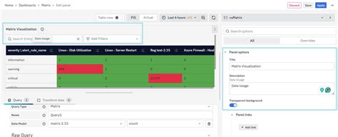 Configuring Matrix Visualization Vunet Docs