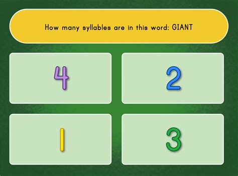 Counting Syllables Game