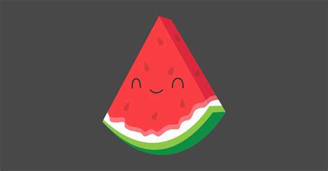 Kawaii Happy Watermelon Slice T Shirt Watermelon T Shirt Teepublic