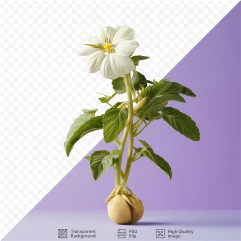 Premium Psd Potato Plant S Flower Solanum Tuberosum Edible Root