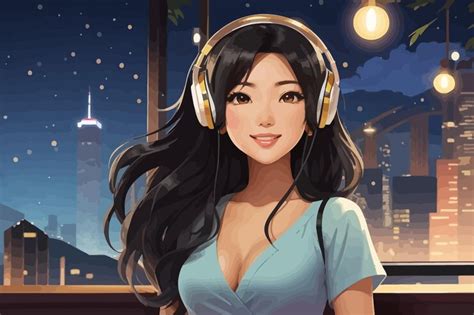 Premium Vector Japanese Anime Girl Art Style Cartoon Illustration