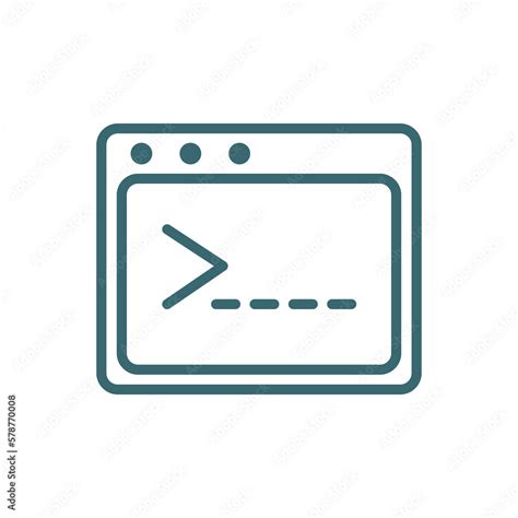 Code Terminal Icon Thin Line Code Terminal Icon From Information