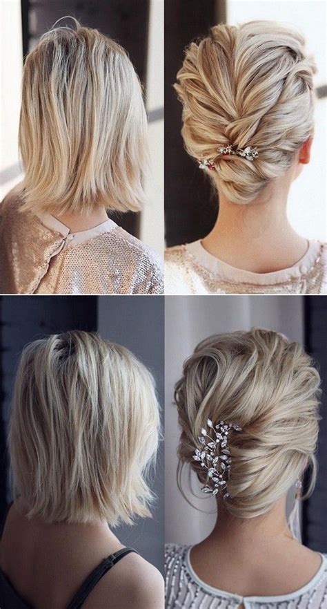Bride Wedding Hairstyles For Short Hair Updos