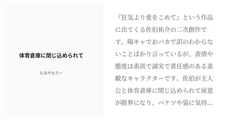 R 18 狂気より愛をこめて 小スカ 体育倉庫に閉じ込められて むみやもりーの小説 Pixiv