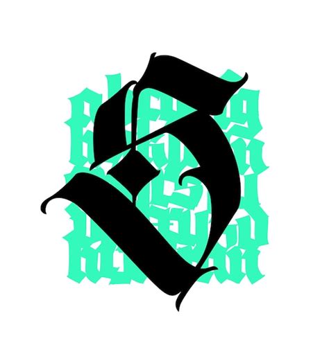 Lettre S Dans Le Style Gothique Vecteur Premium