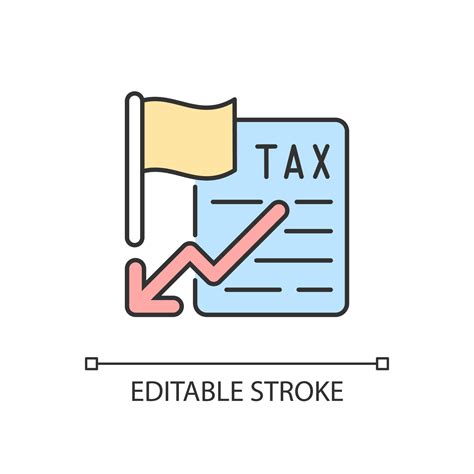 Tax Relief Rgb Color Icon Small Business Policy Program From