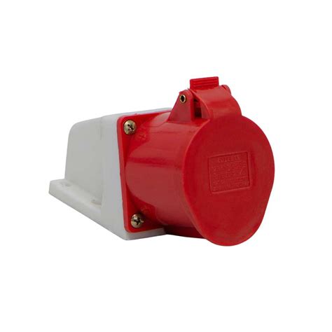 Industrial Socket 32amp 5 Pin Wall Mounted Buy Online At Best Price